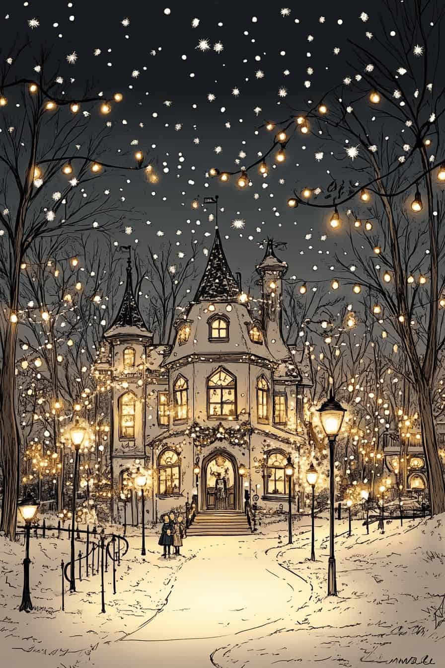 50 Cozy Christmas Winter Scenes That Will Warm Your Heart - The Sketch ...