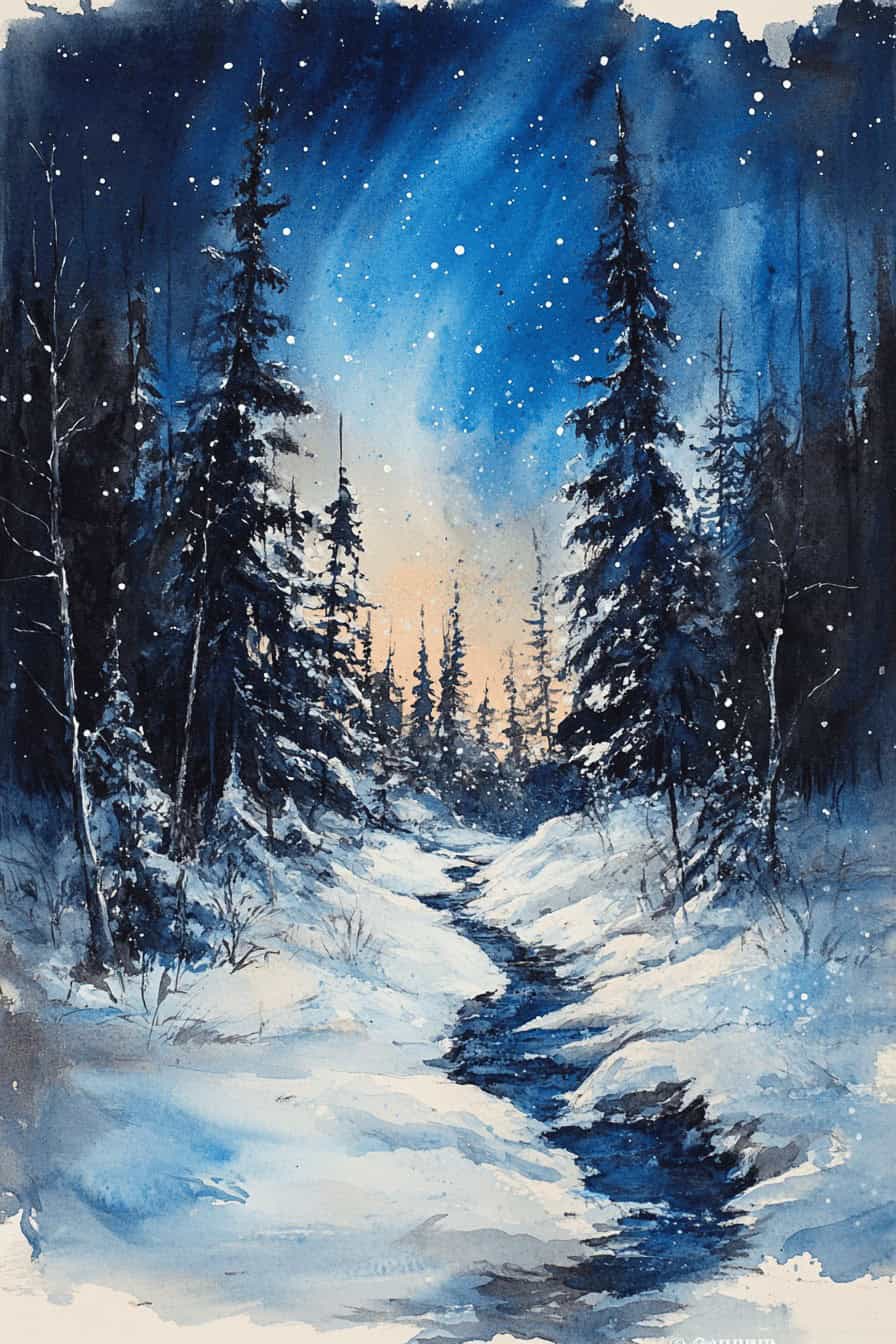 37 Winter Watercolor Images To Inspire You - The Sketch & Doodle Club