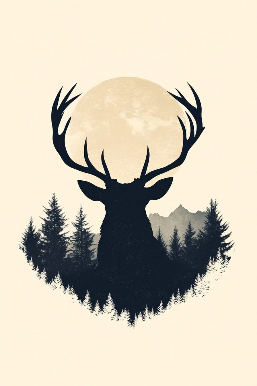 87 Creative Deer Illustrations For Artists - The Sketch & Doodle Club