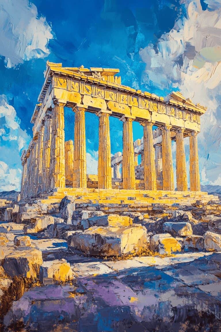 85 Breath-Taking Greece Paintings You Must See - The Sketch & Doodle Club