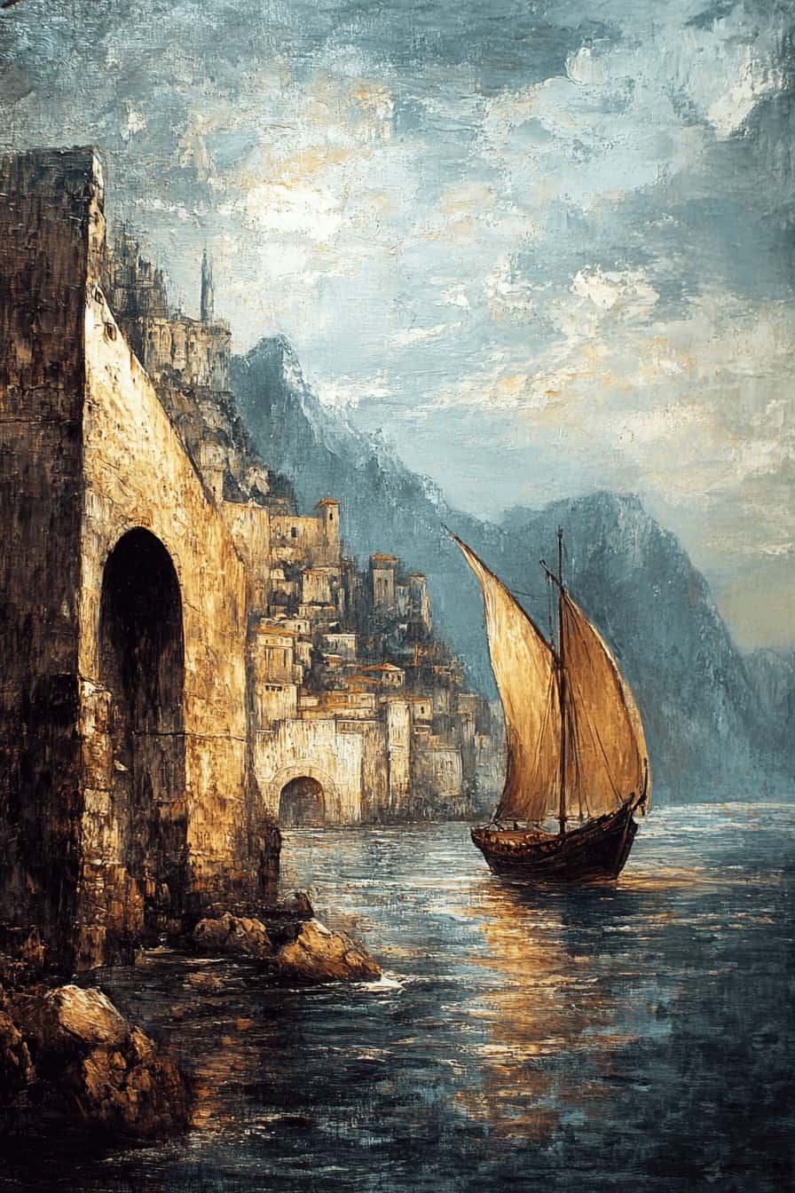 85 Breath-Taking Greece Paintings You Must See - The Sketch & Doodle Club