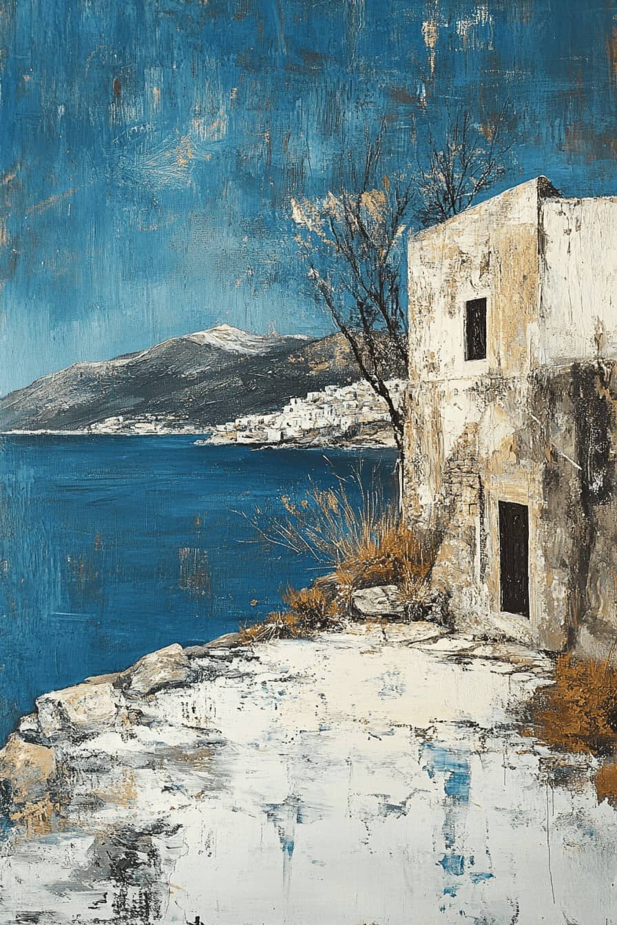 85 Breath-Taking Greece Paintings You Must See - The Sketch & Doodle Club