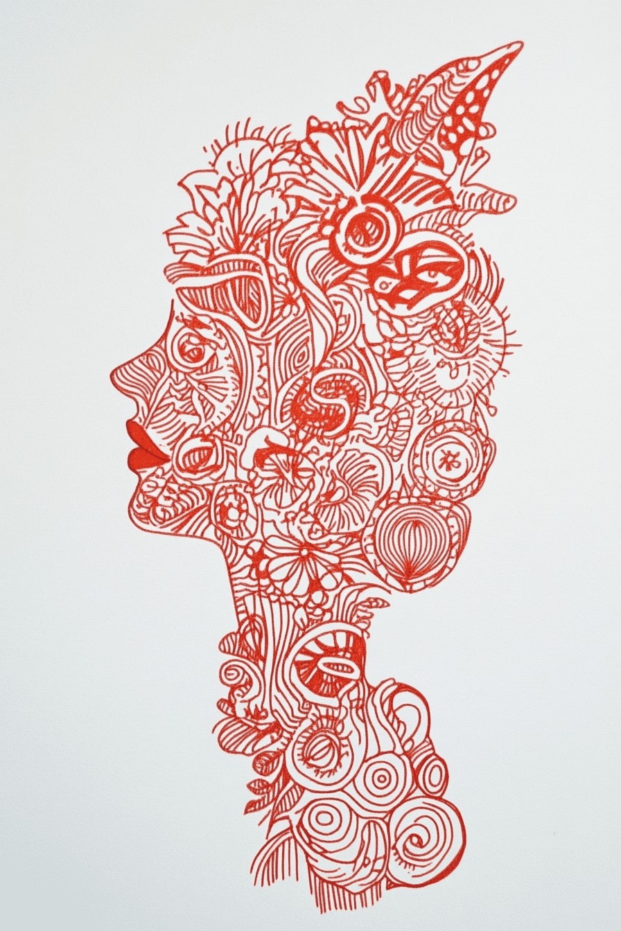 100+ Cool Red Pen Drawings To Inspire Your Art - The Sketch & Doodle Club