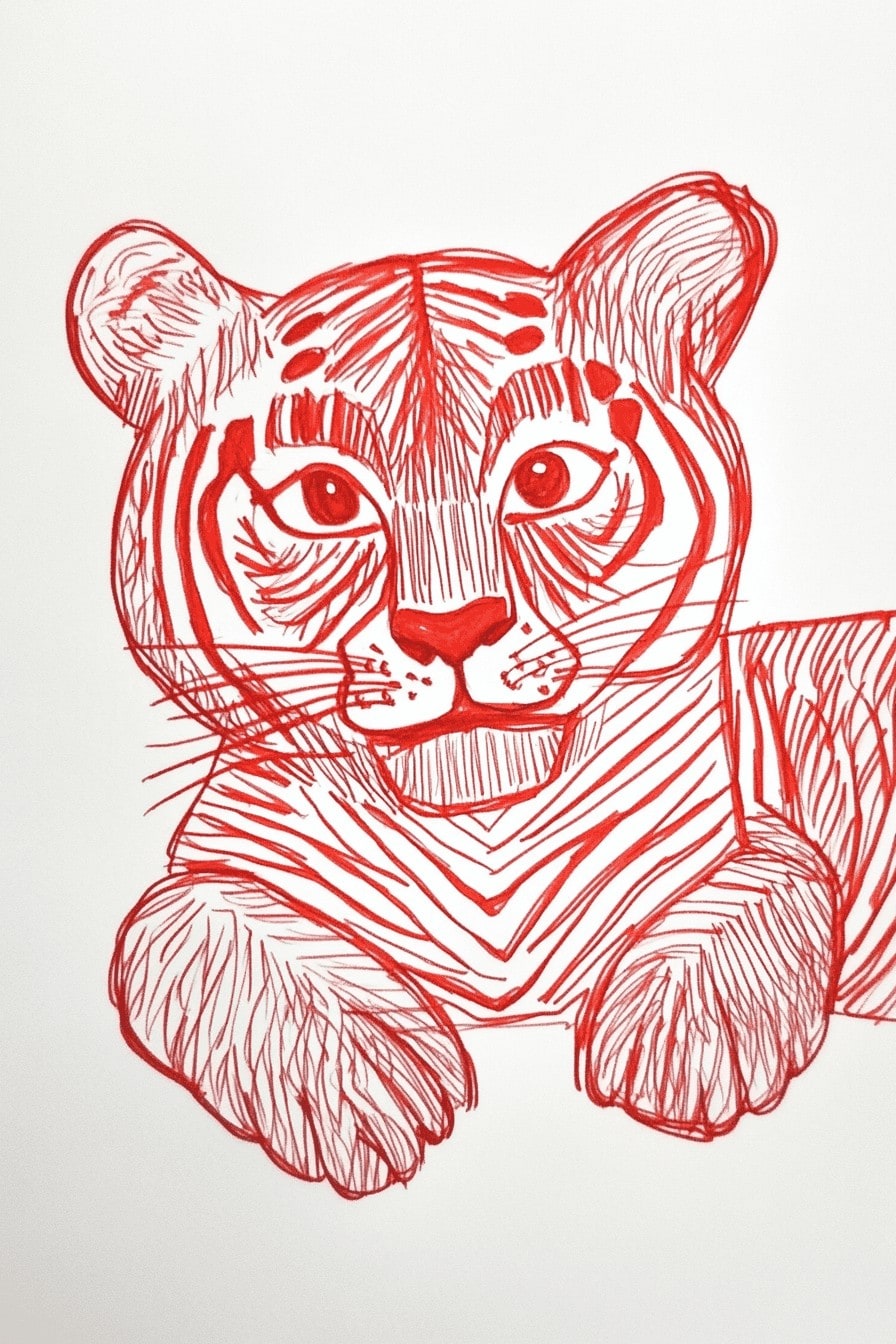 100+ Cool Red Pen Drawings To Inspire Your Art - The Sketch & Doodle Club
