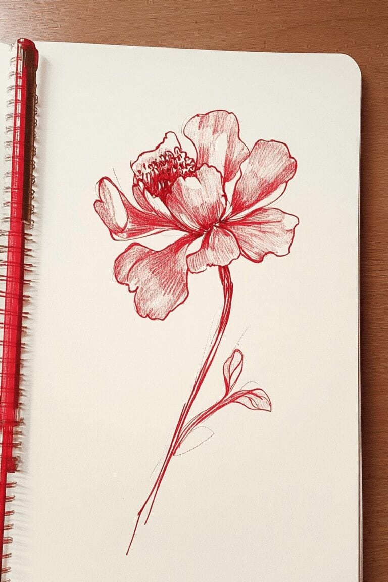 100+ Cool Red Pen Drawings To Inspire Your Art - The Sketch & Doodle Club