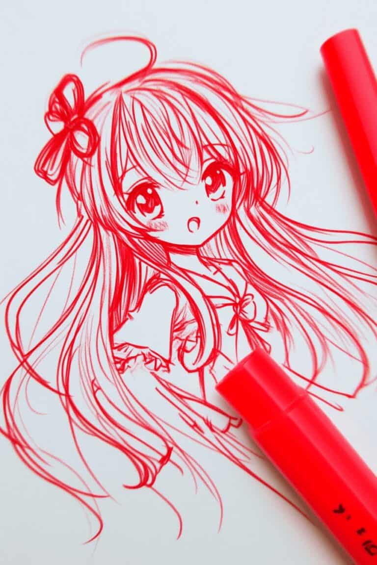 100+ Cool Red Pen Drawings To Inspire Your Art - The Sketch & Doodle Club