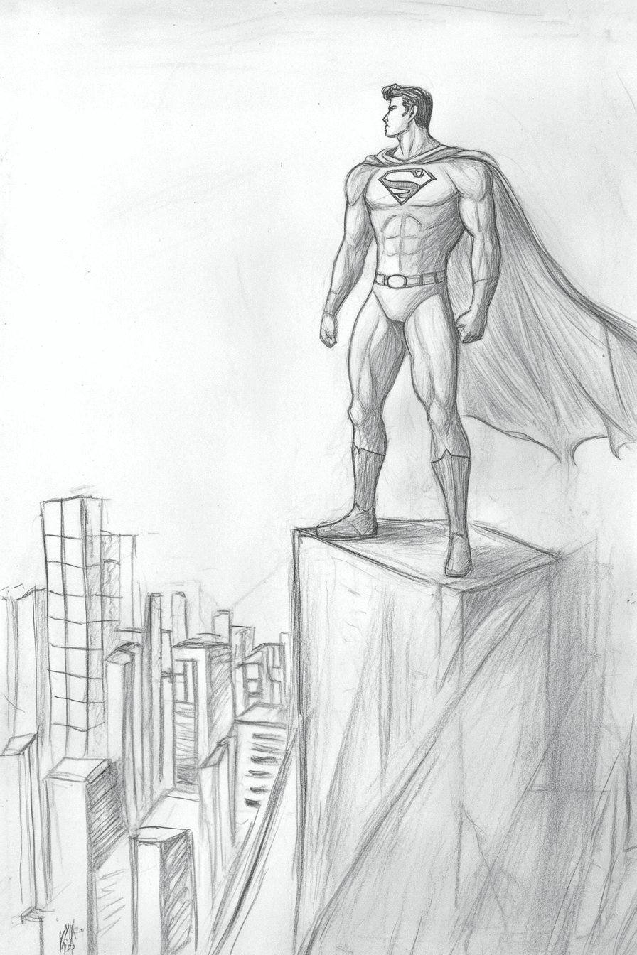 37 Cool Superman Drawings and Sketches - The Sketch & Doodle Club