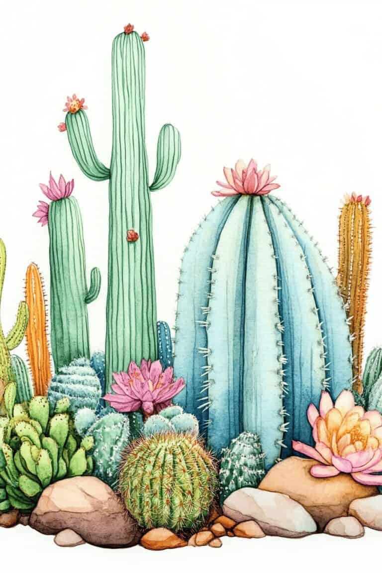 44 Cute Watercolor Cactus Ideas You Will Adore - The Sketch & Doodle Club