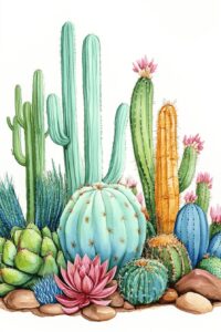 44 Cute Watercolor Cactus Ideas You Will Adore - The Sketch & Doodle Club
