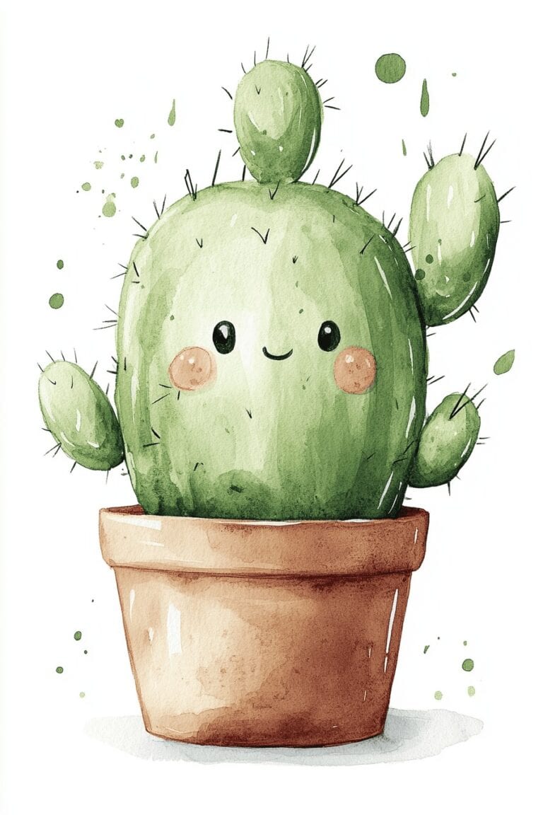 44 Cute Watercolor Cactus Ideas You Will Adore - The Sketch & Doodle Club