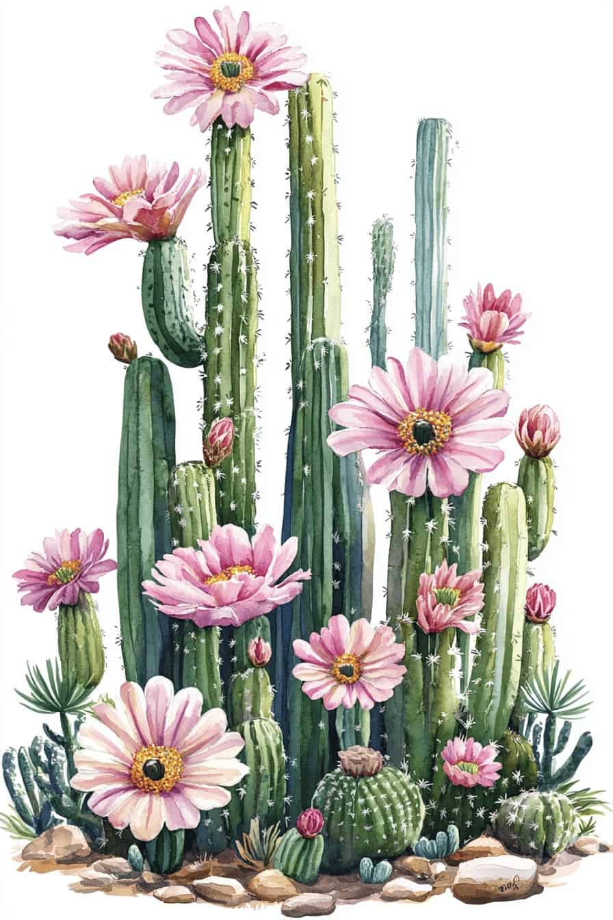 44 Cute Watercolor Cactus Ideas You Will Adore - The Sketch & Doodle Club