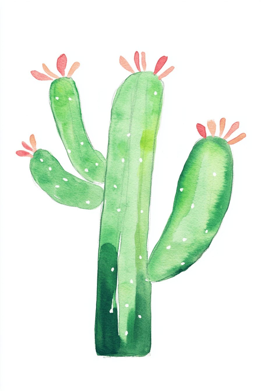 44 Cute Watercolor Cactus Ideas You Will Adore - The Sketch & Doodle Club