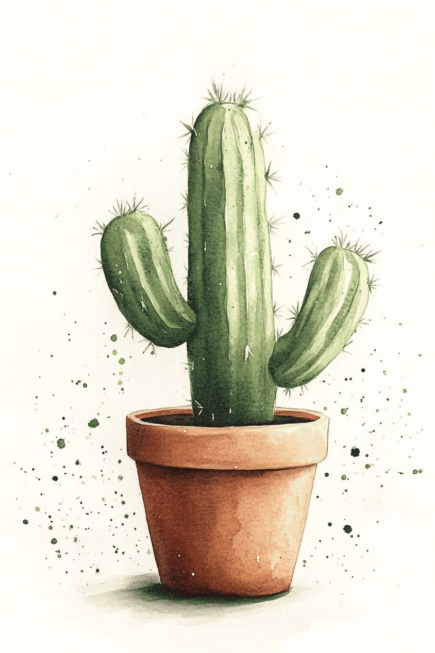 44 Cute Watercolor Cactus Ideas You Will Adore - The Sketch & Doodle Club