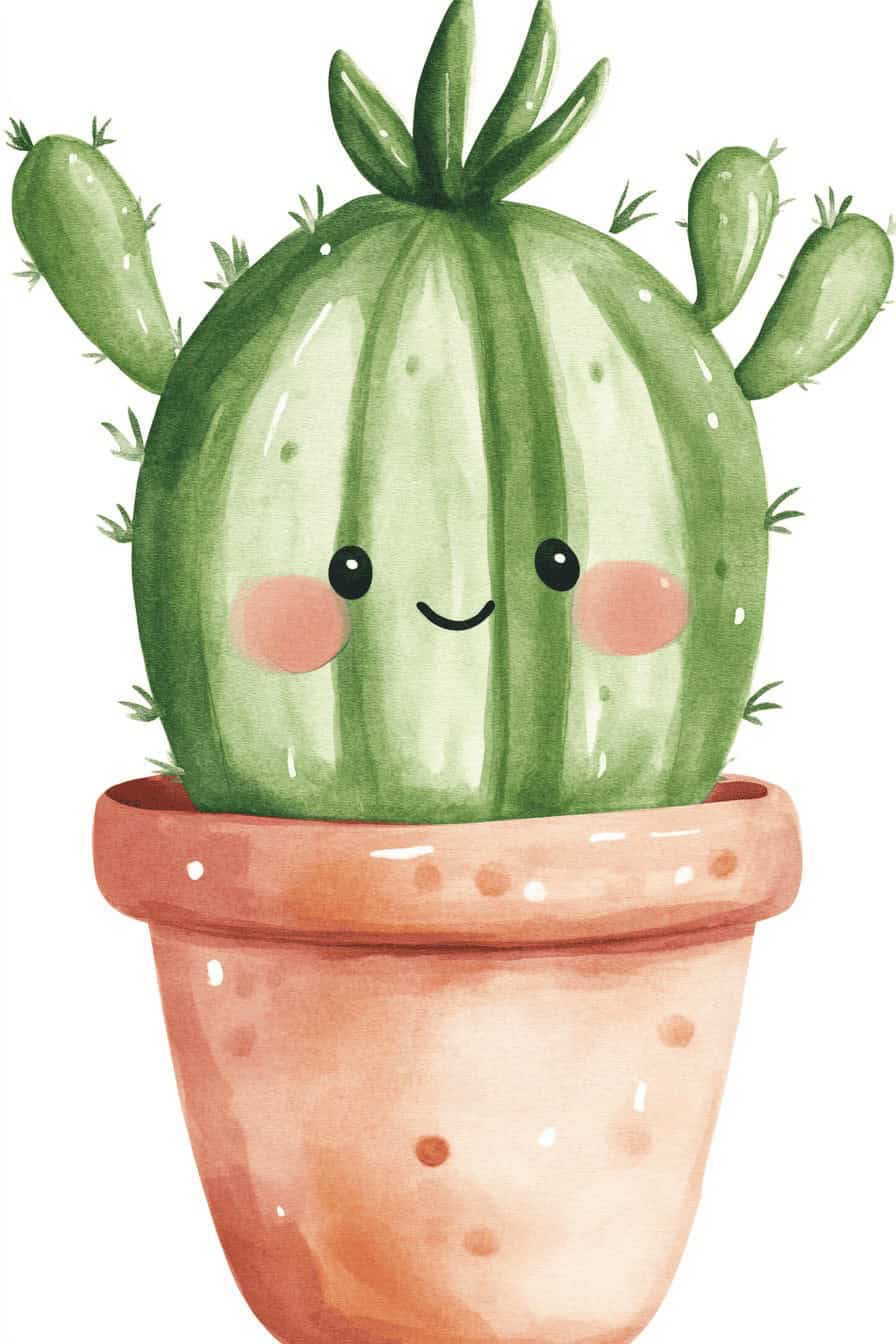 44 Cute Watercolor Cactus Ideas You Will Adore - The Sketch & Doodle Club