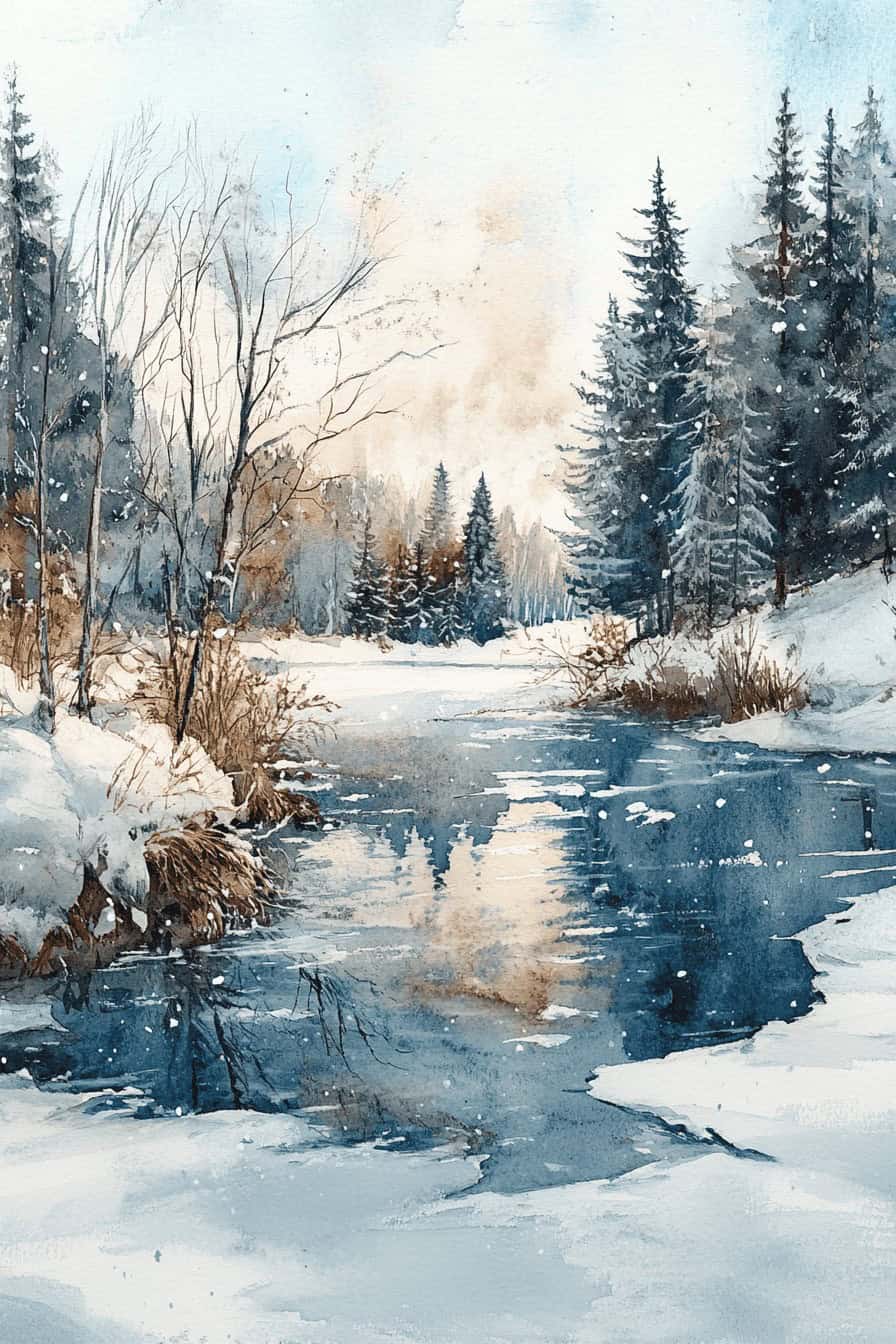 37 Winter Watercolor Images To Inspire You - The Sketch & Doodle Club