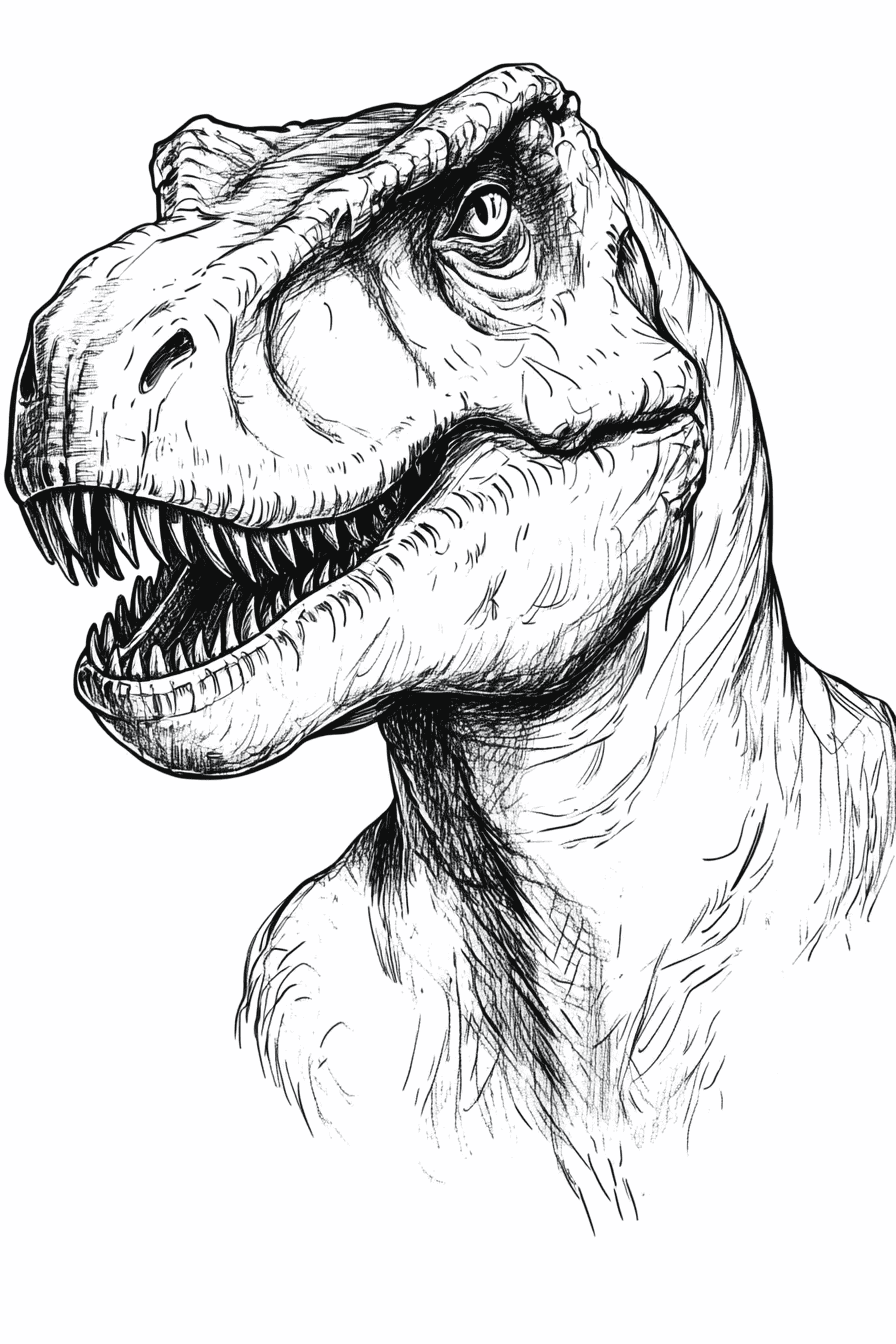 60 Epic Dinosaur Drawings To Inspire You - The Sketch & Doodle Club