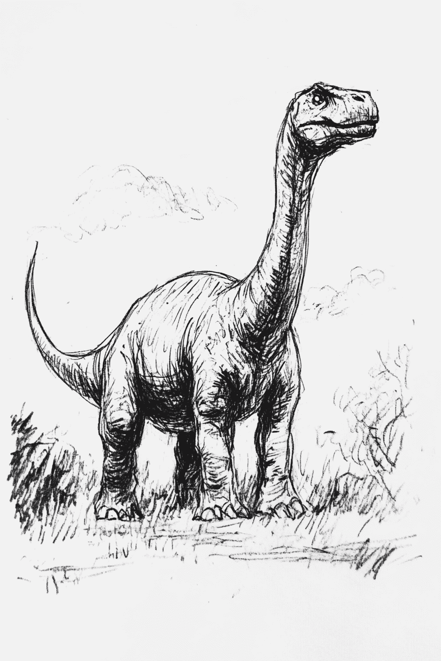 60 Epic Dinosaur Drawings To Inspire You - The Sketch & Doodle Club