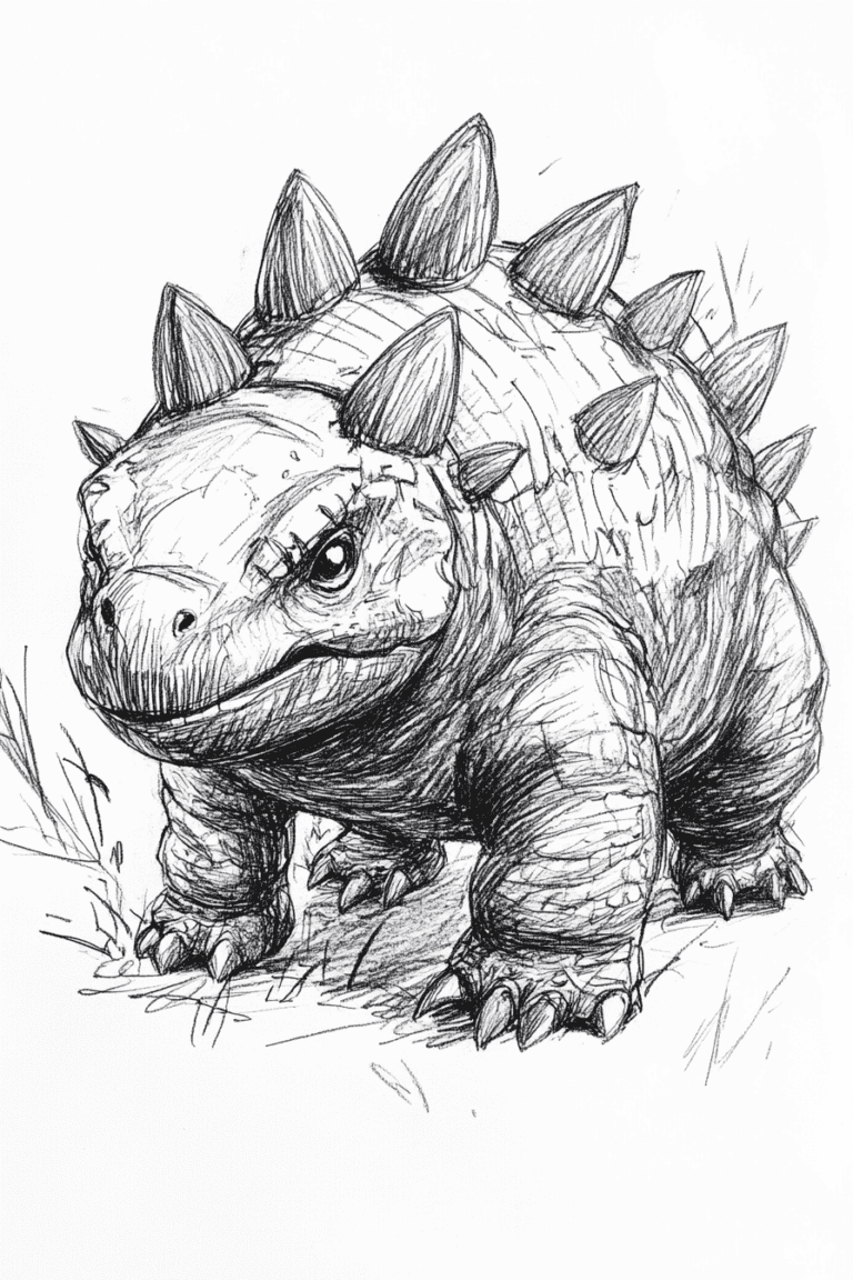 60 Epic Dinosaur Drawings To Inspire You - The Sketch & Doodle Club