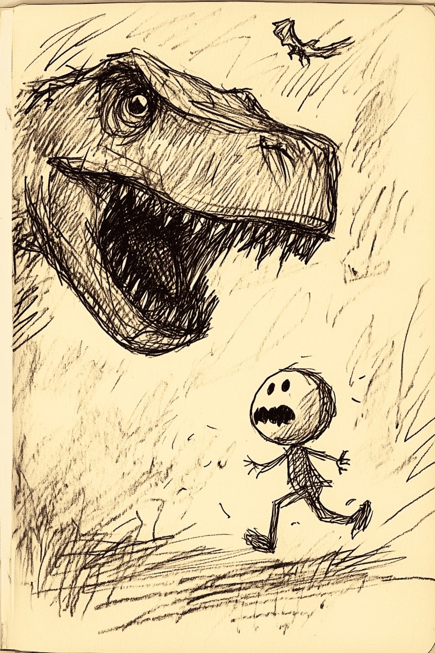 60 Epic Dinosaur Drawings To Inspire You - The Sketch & Doodle Club