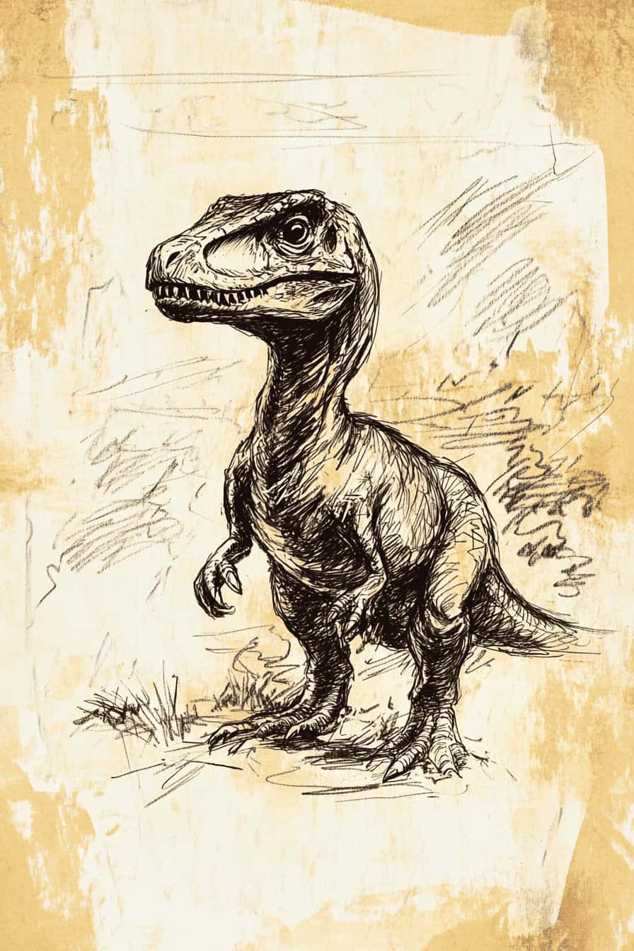 60 Epic Dinosaur Drawings To Inspire You - The Sketch & Doodle Club