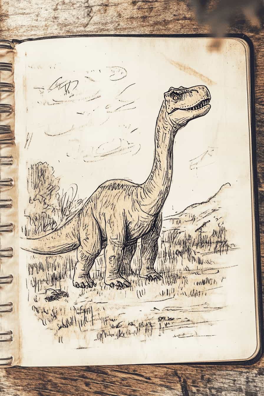 60 Epic Dinosaur Drawings To Inspire You - The Sketch & Doodle Club