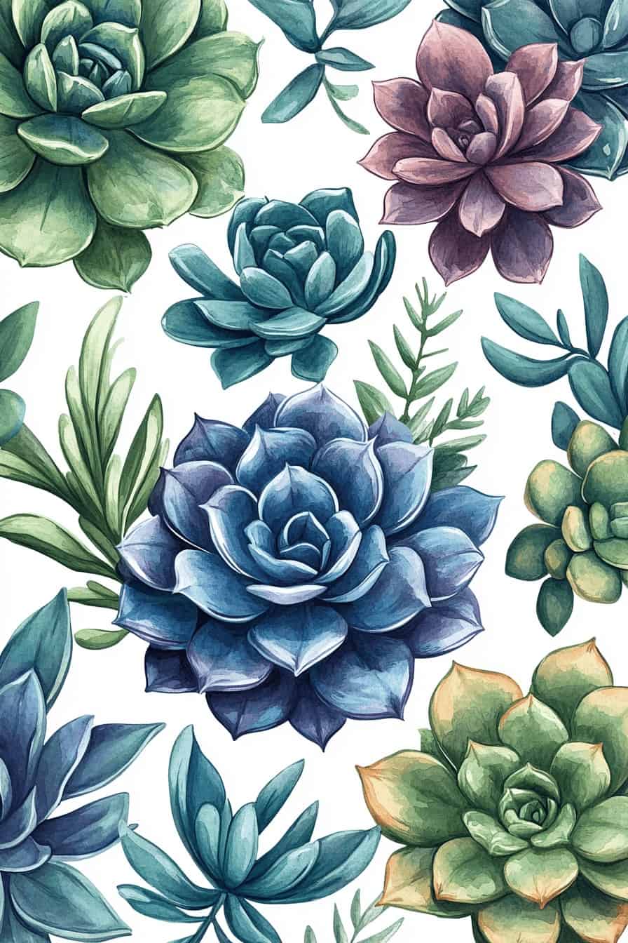 45 Creative Watercolor Succulent Art Ideas - The Sketch & Doodle Club