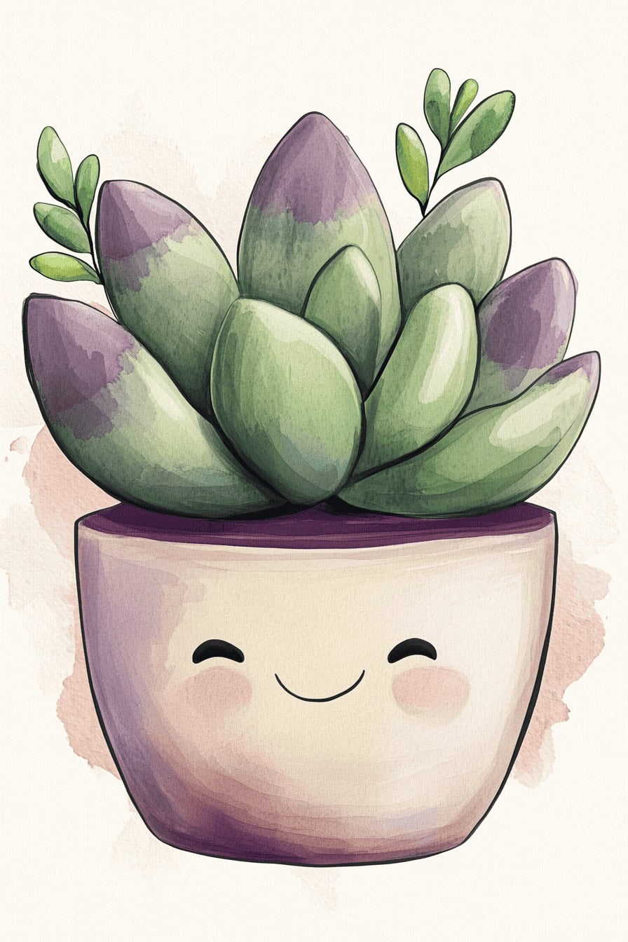 45 Creative Watercolor Succulent Art Ideas - The Sketch & Doodle Club