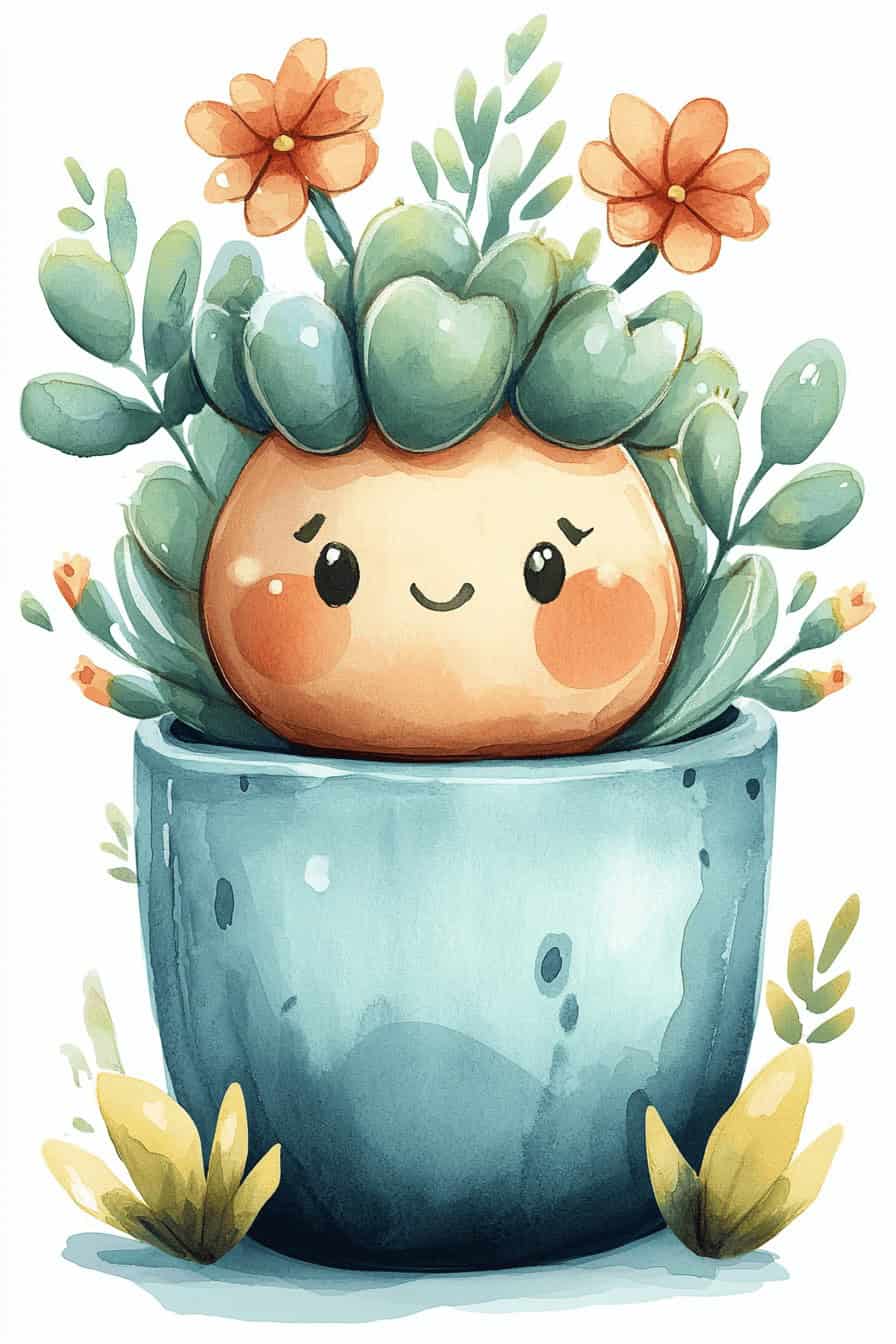 45 Creative Watercolor Succulent Art Ideas - The Sketch & Doodle Club