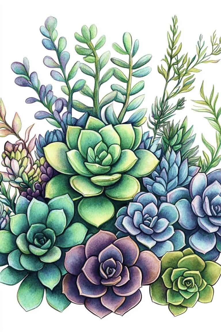 45 Creative Watercolor Succulent Art Ideas - The Sketch & Doodle Club