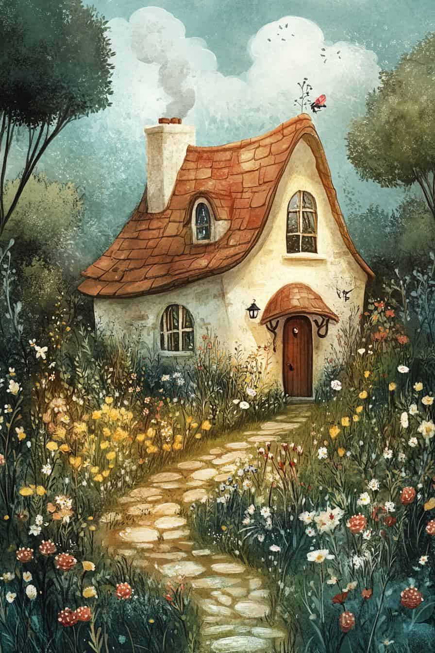 100+ Dreamy Cottage Illustrations to Spark Your Creativity - The Sketch ...
