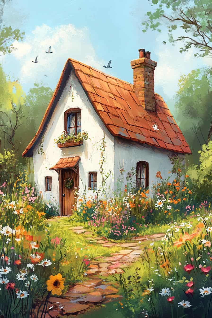 100+ Dreamy Cottage Illustrations to Spark Your Creativity - The Sketch ...