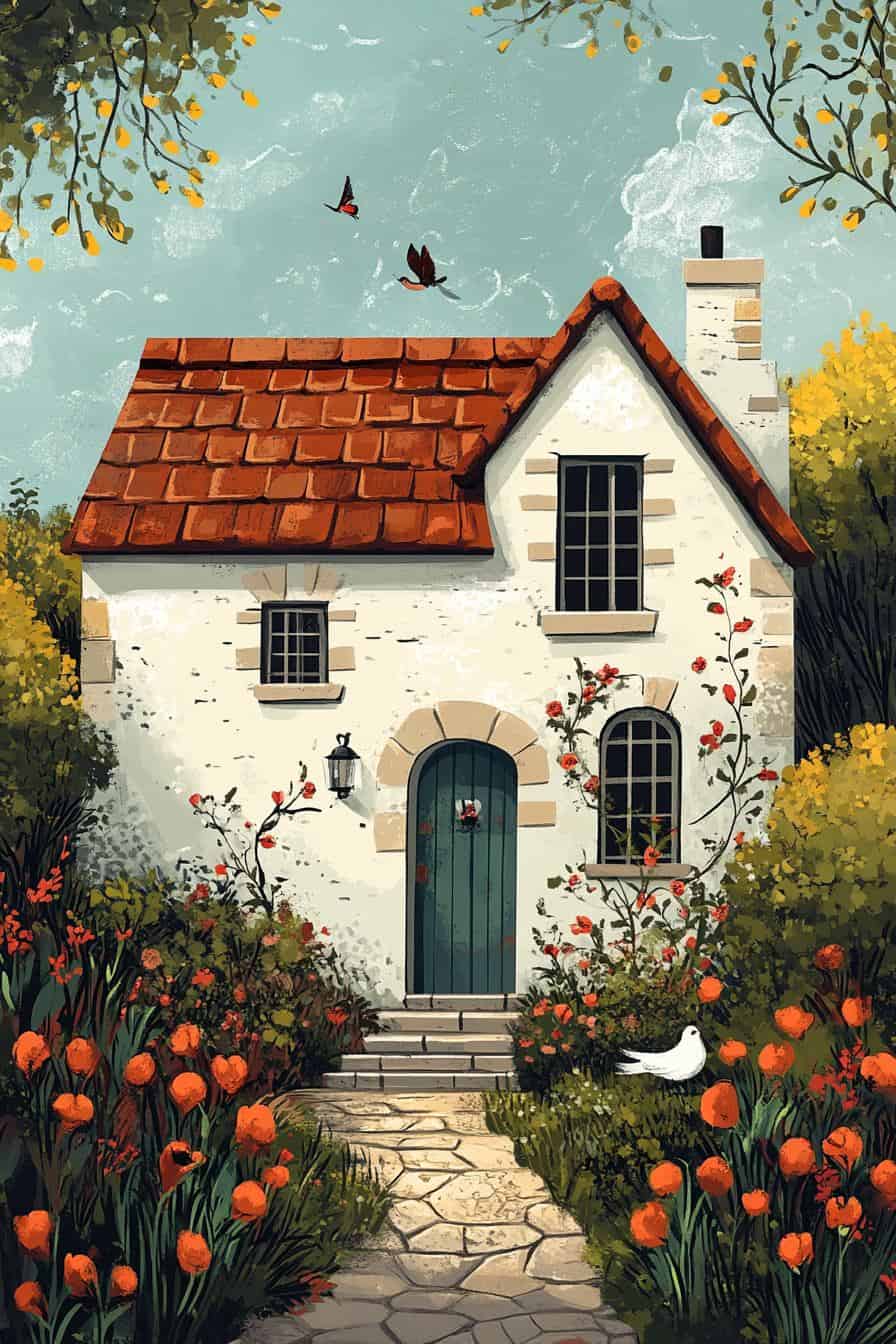 100+ Dreamy Cottage Illustrations to Spark Your Creativity - The Sketch ...