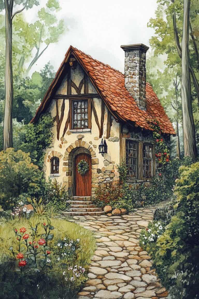 100+ Dreamy Cottage Illustrations to Spark Your Creativity - The Sketch ...