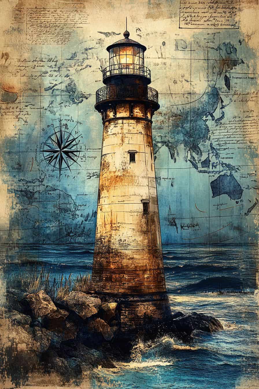 60+ Cool Nautical Vintage Digital Papers {Free} - The Sketch & Doodle Club