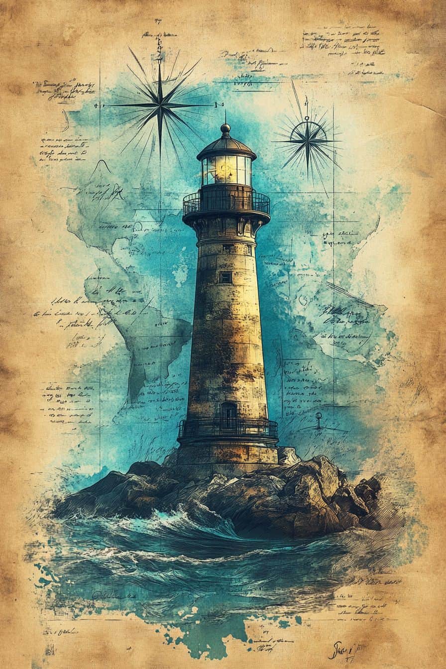 60+ Cool Nautical Vintage Digital Papers {Free} - The Sketch & Doodle Club