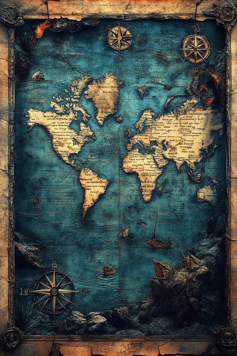 60+ Cool Nautical Vintage Digital Papers {Free} - The Sketch & Doodle Club