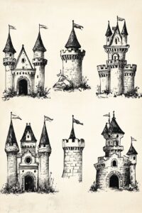 50+ Magical Castle Drawings to Spark Your Imagination - The Sketch ...