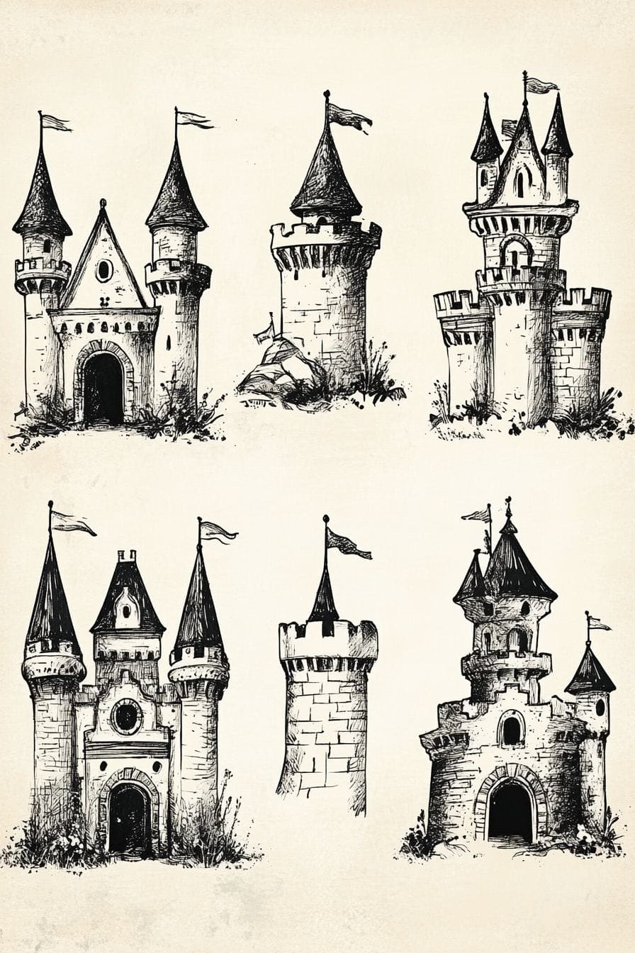 50+ Magical Castle Drawings to Spark Your Imagination - The Sketch ...