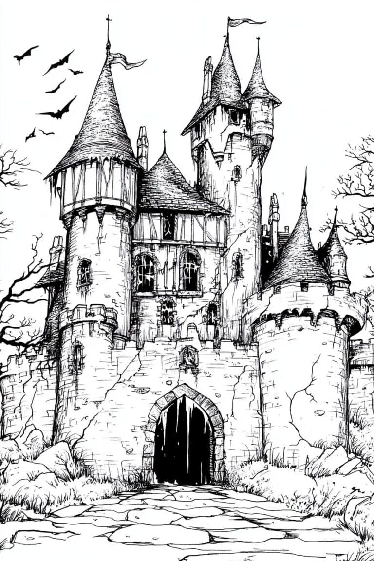 50+ Magical Castle Drawings to Spark Your Imagination - The Sketch ...
