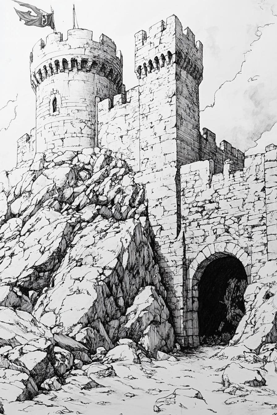 50+ Magical Castle Drawings to Spark Your Imagination - The Sketch ...