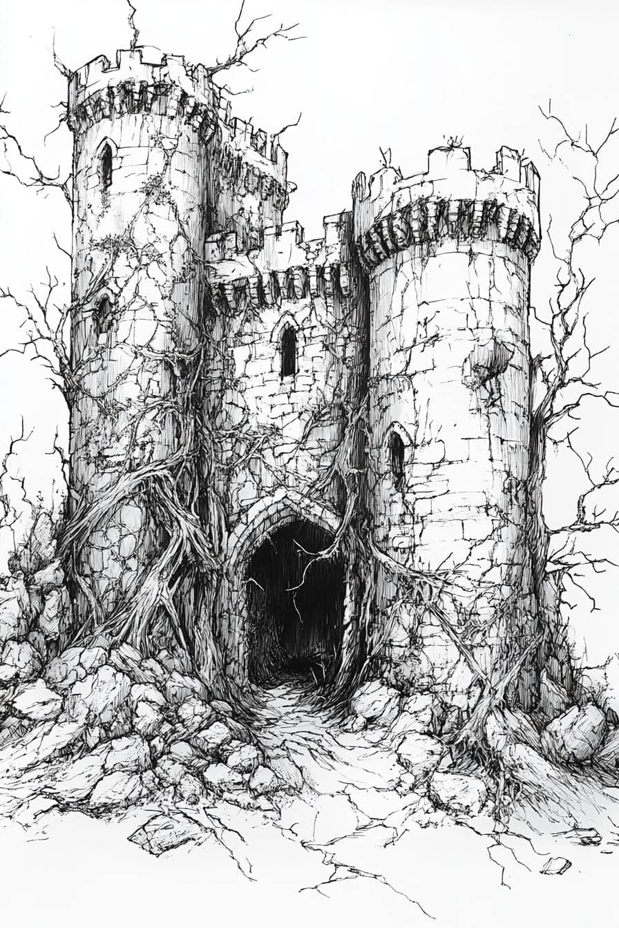 50+ Magical Castle Drawings to Spark Your Imagination - The Sketch ...