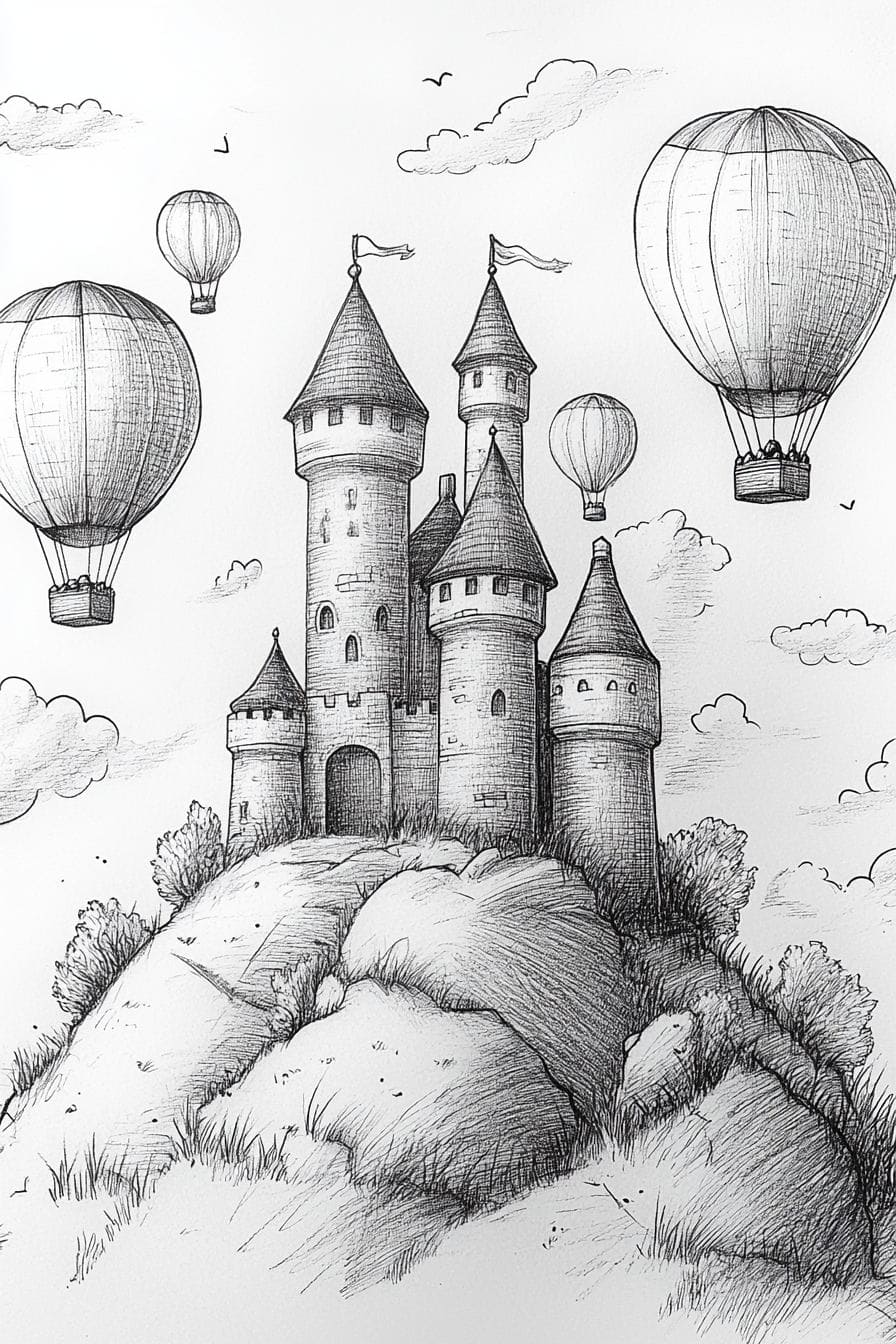 50+ Magical Castle Drawings to Spark Your Imagination - The Sketch ...