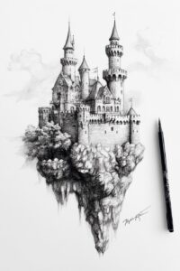 50+ Magical Castle Drawings to Spark Your Imagination - The Sketch ...