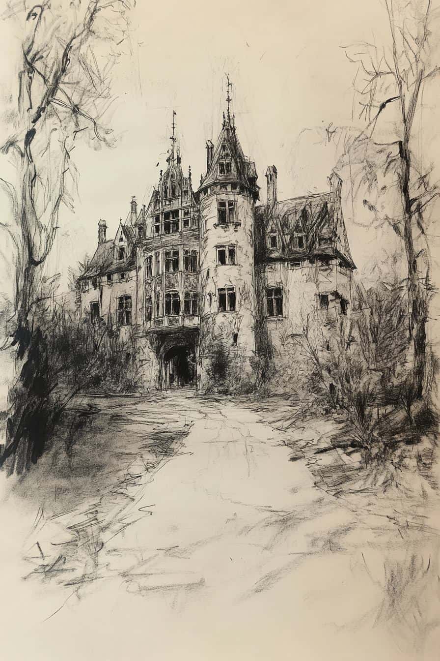 50+ Magical Castle Drawings to Spark Your Imagination - The Sketch ...