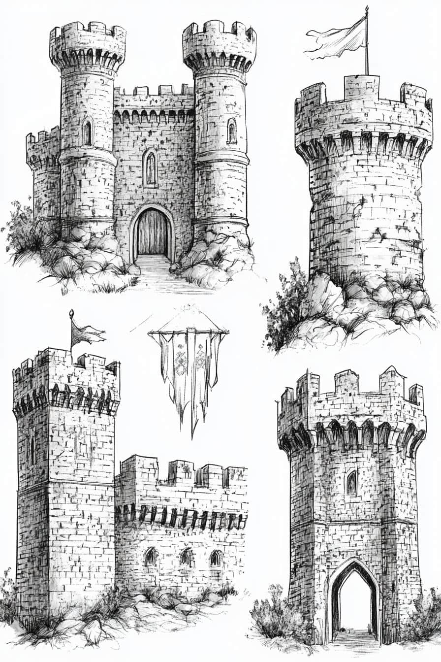 50+ Magical Castle Drawings to Spark Your Imagination - The Sketch & Doodle Club