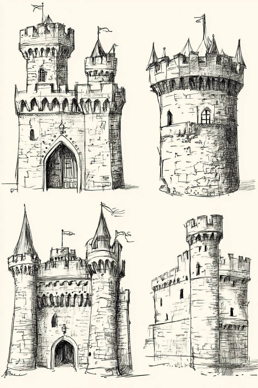 50+ Magical Castle Drawings to Spark Your Imagination - The Sketch ...