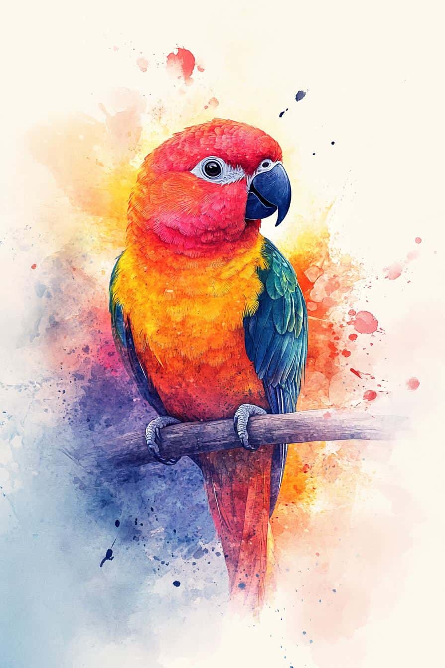 60 Brilliant Watercolor Parrot Paintings to Inspire Your Inner Artist ...