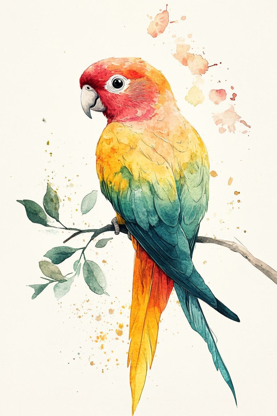 60 Brilliant Watercolor Parrot Paintings to Inspire Your Inner Artist ...