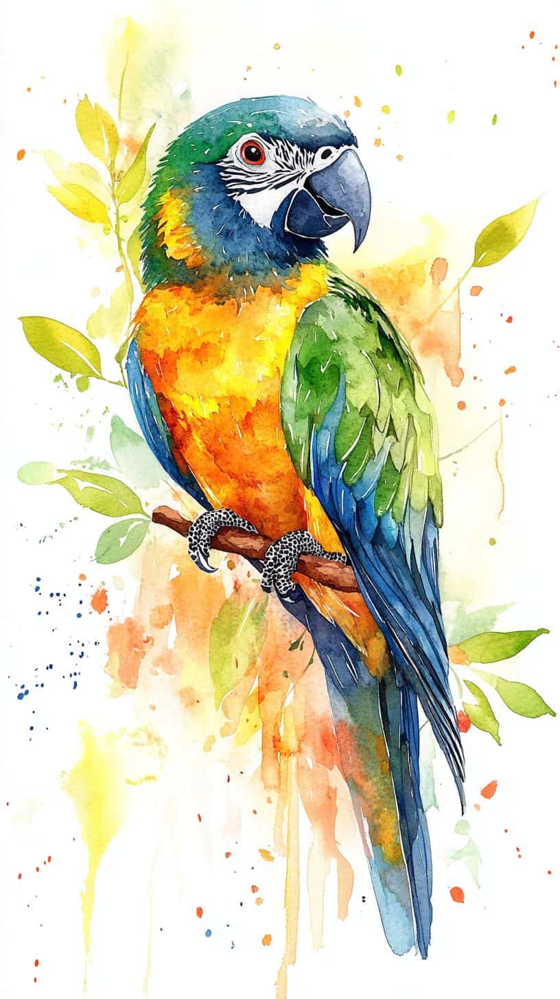 60 Brilliant Watercolor Parrot Paintings to Inspire Your Inner Artist ...