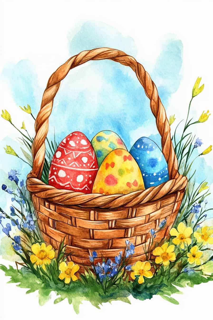 80+ Easter Watercolor Painting Ideas For Cards and More - The Sketch ...